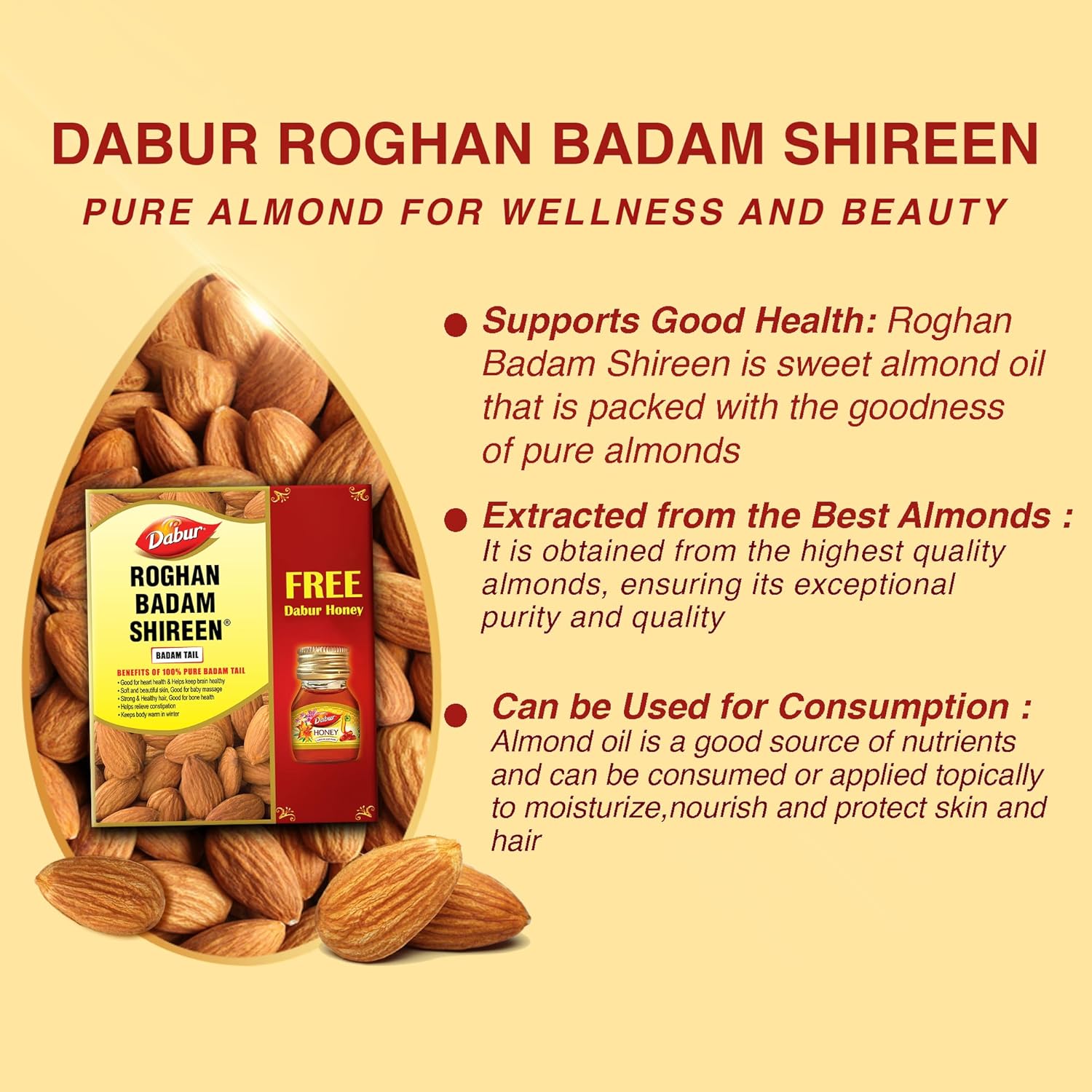 Dabur Badam Roghan Oil – Healthwithherbal